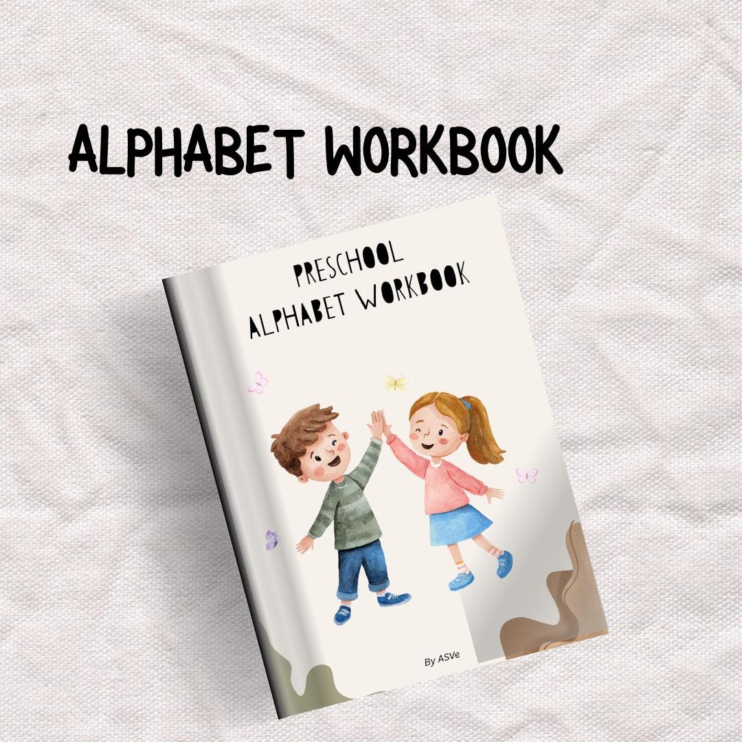 Preschool Alphabet Workbook (ages 2-5) - Etsy