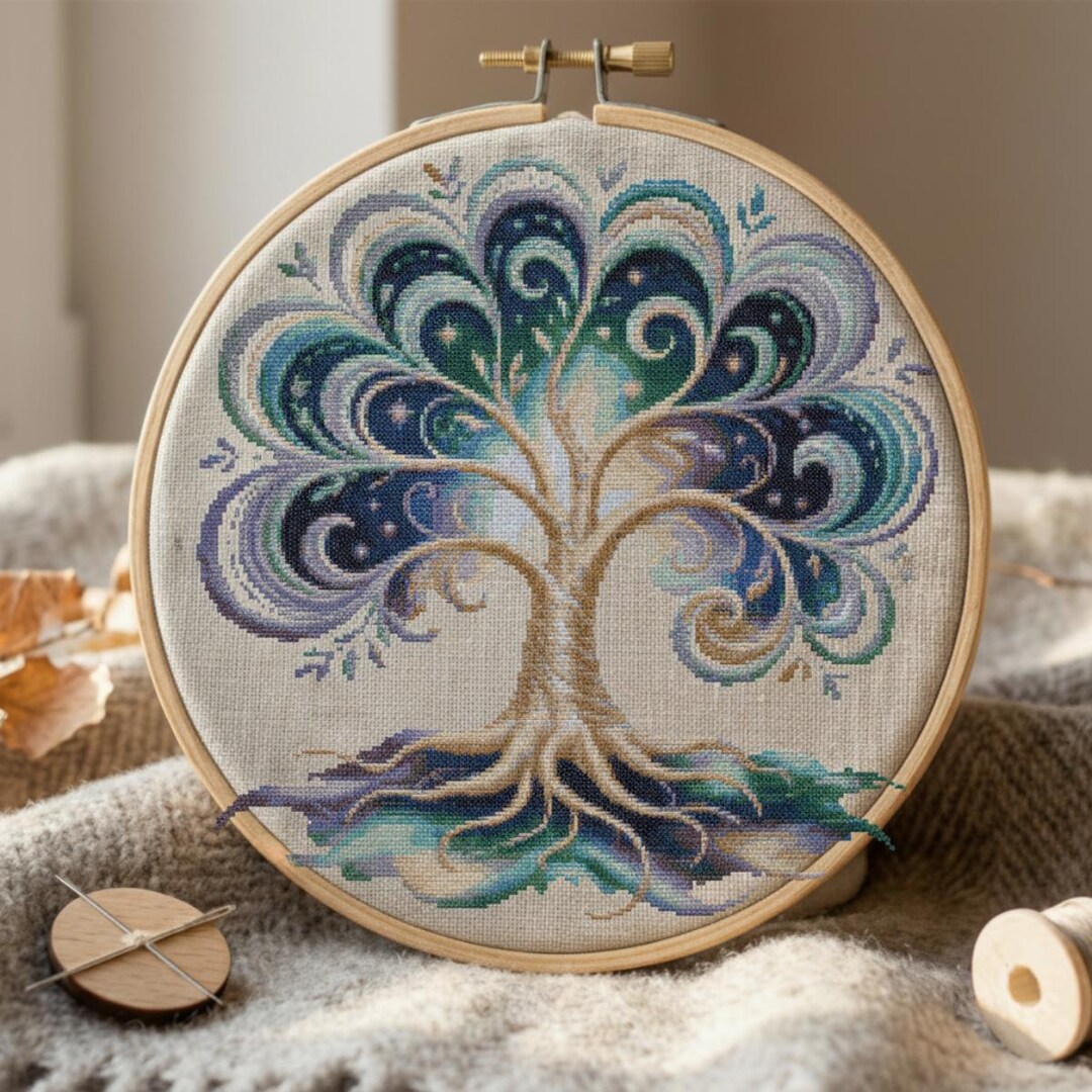 Tree of Life Pattern, Digital Cross Stitch, Celtic Cross Stitch Pattern ...