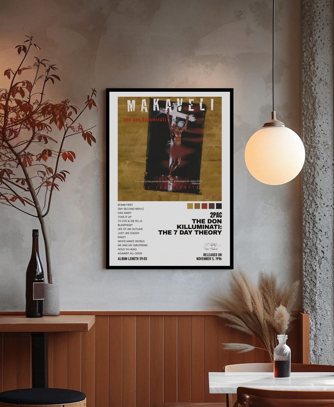 2pac Poster | 90s Aesthetic Wall Art | 90s Hip Hop & Rap Fashion Decor ...