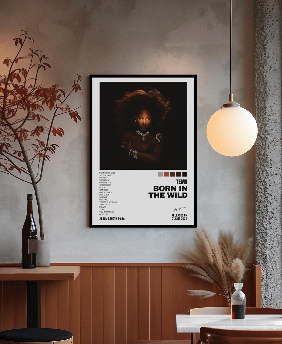 Tems Born in the Wild Poster | New Trendy Album Cover Print | Singer ...