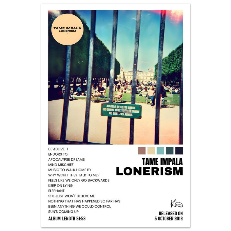 Tame Impala Lonerism Poster | Stylish Album Cover Print | Trendy Album ...