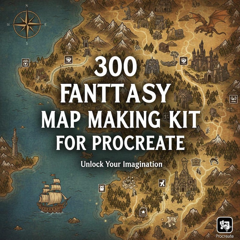 Fantasy Map Asset Bundle - Etsy