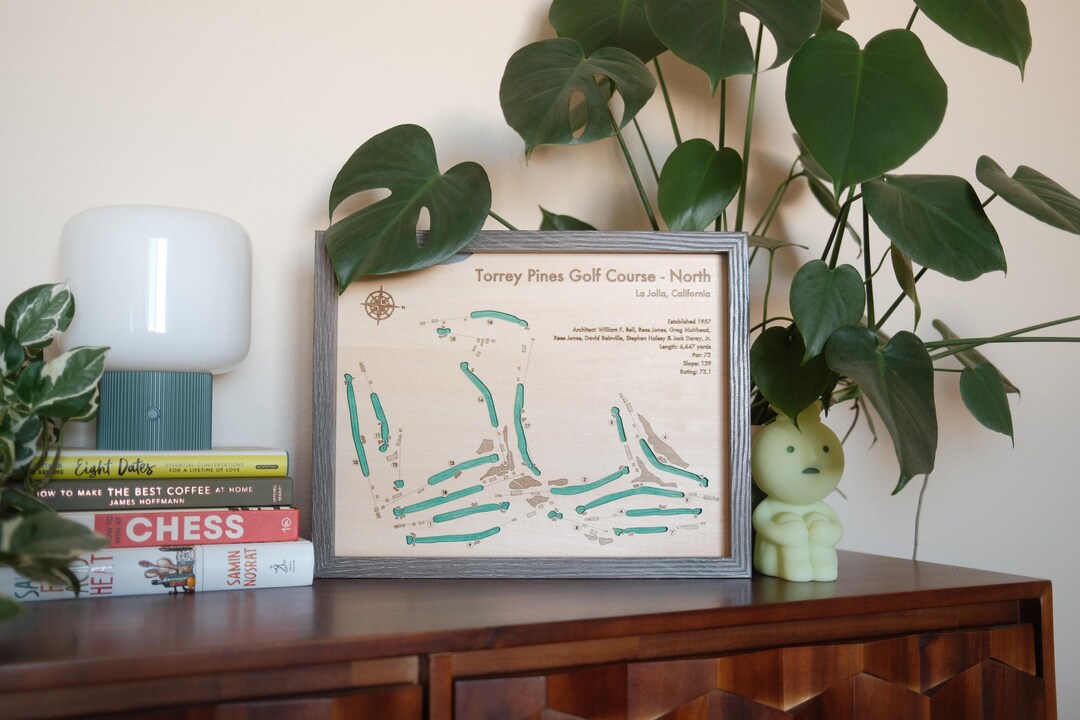 Torrey Pines Golf Course Map - North | 3D Layered Wood, Customizable ...