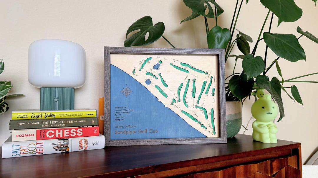 Sandpiper Golf Club Map | 3D Layered Wood, Customizable Gift - Etsy