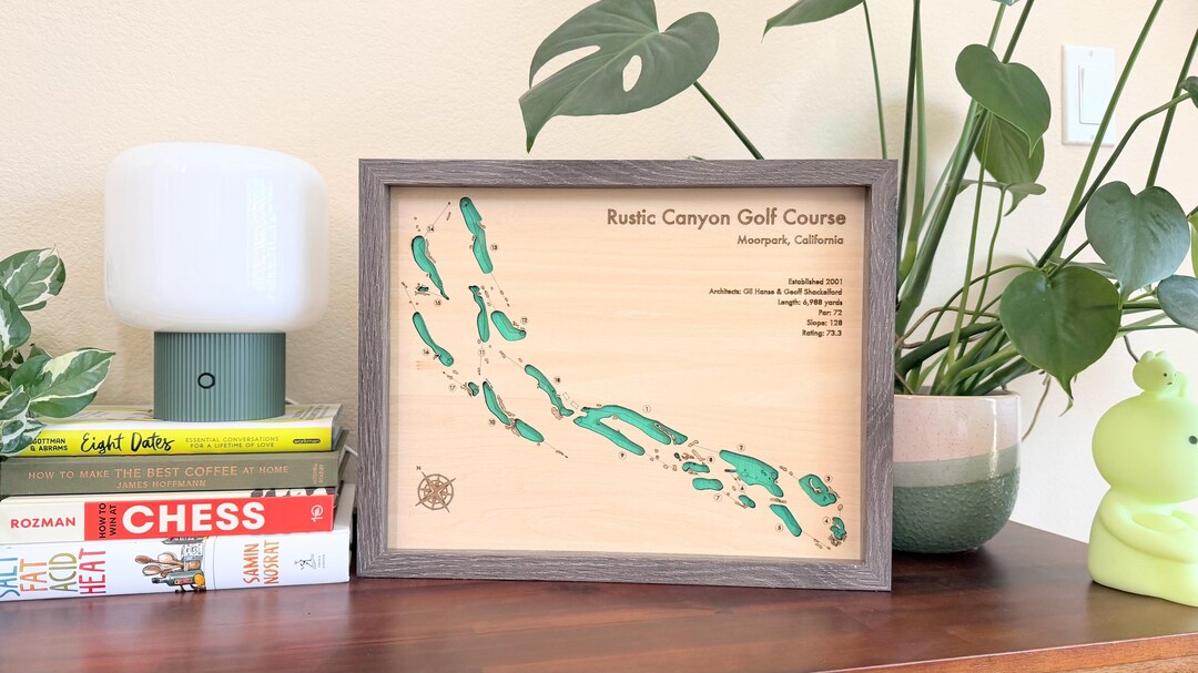 Rustic Canyon Golf Course Map | 3D Layered Wood, Customizable Gift - Etsy