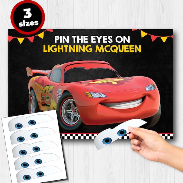 Lightning mcqueen eyes printable - Etsy México