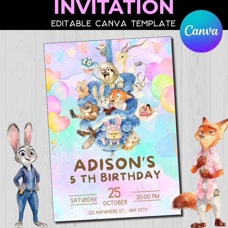 Zootopia2 Invitation - Etsy Canada