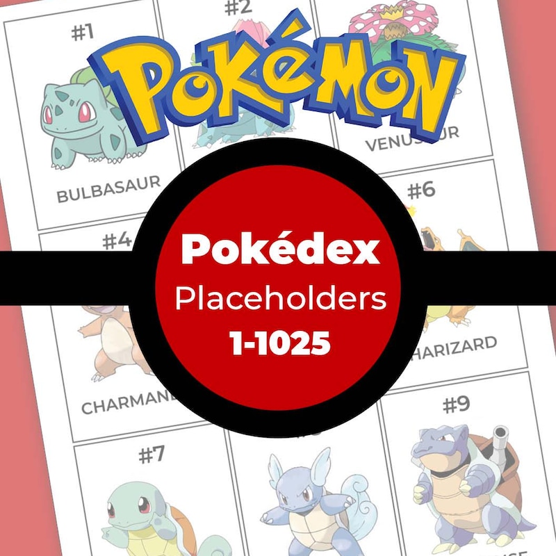 Pokedex Placeholders - Etsy
