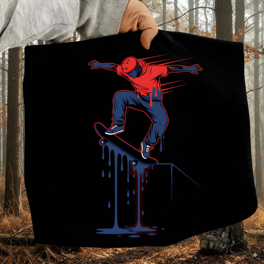 Skateboard Drip PNG | Skater Streetwear Graphic | Urban Skate Art ...