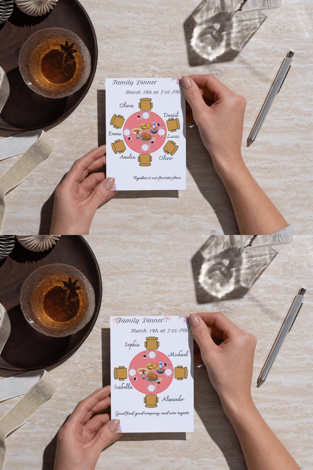 Family Dinner Invitation Template | Personalized Family Dinner Card ...
