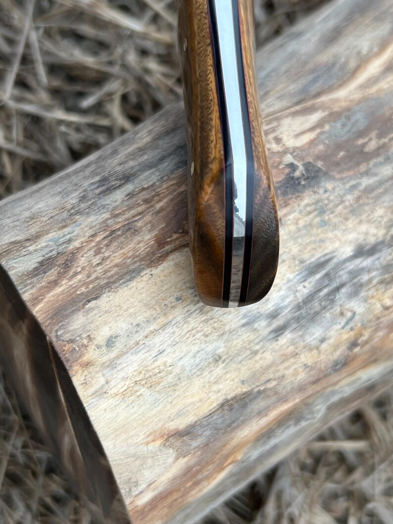 EDC Damascus Blade Hand Forged Utility Knife - Etsy