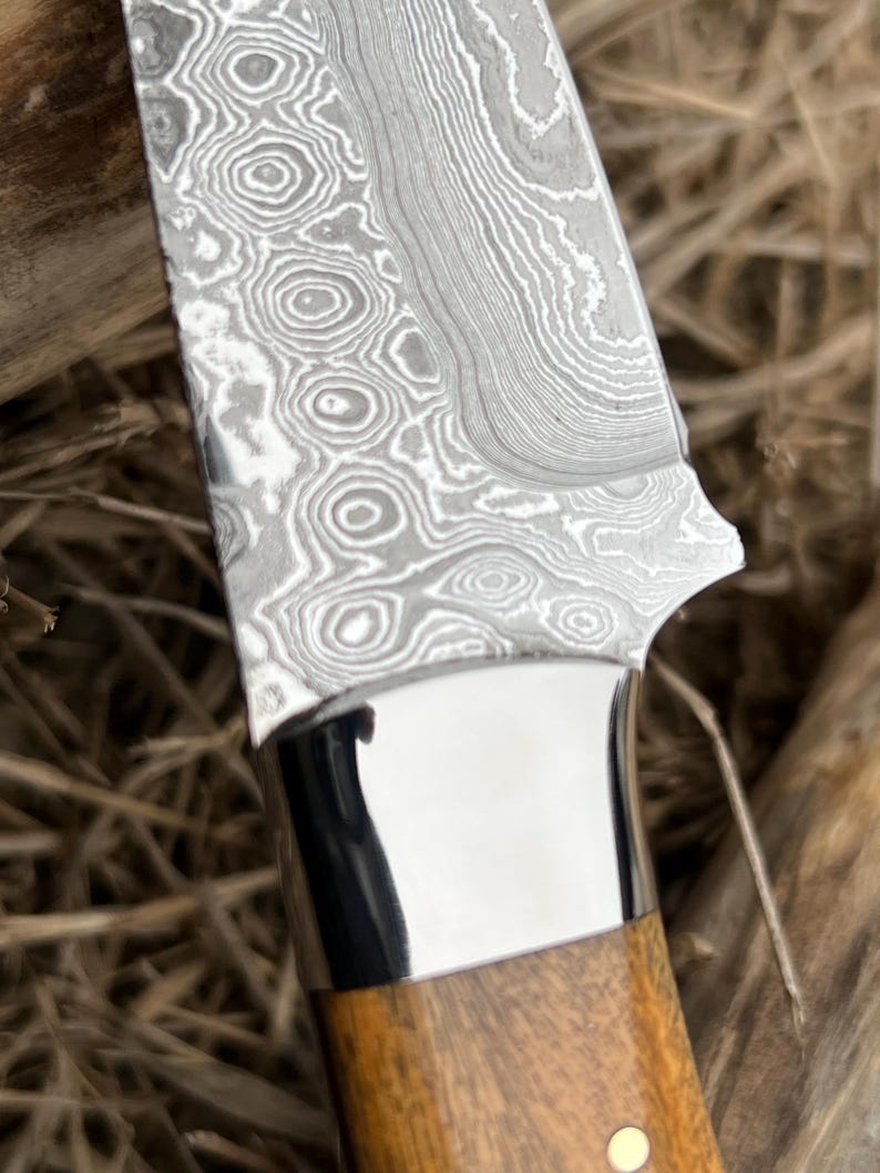 EDC Damascus Blade Hand Forged Utility Knife - Etsy