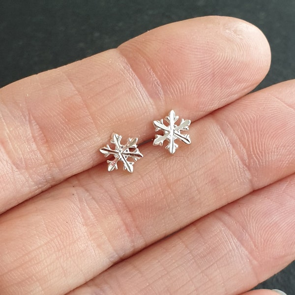 Snowflake Stud Earrings - Etsy