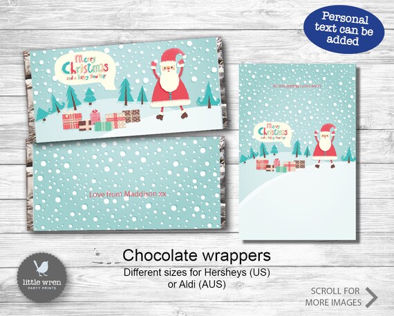 Christmas Printable Chocolate Wrapper Teacher Gift Candy | Etsy