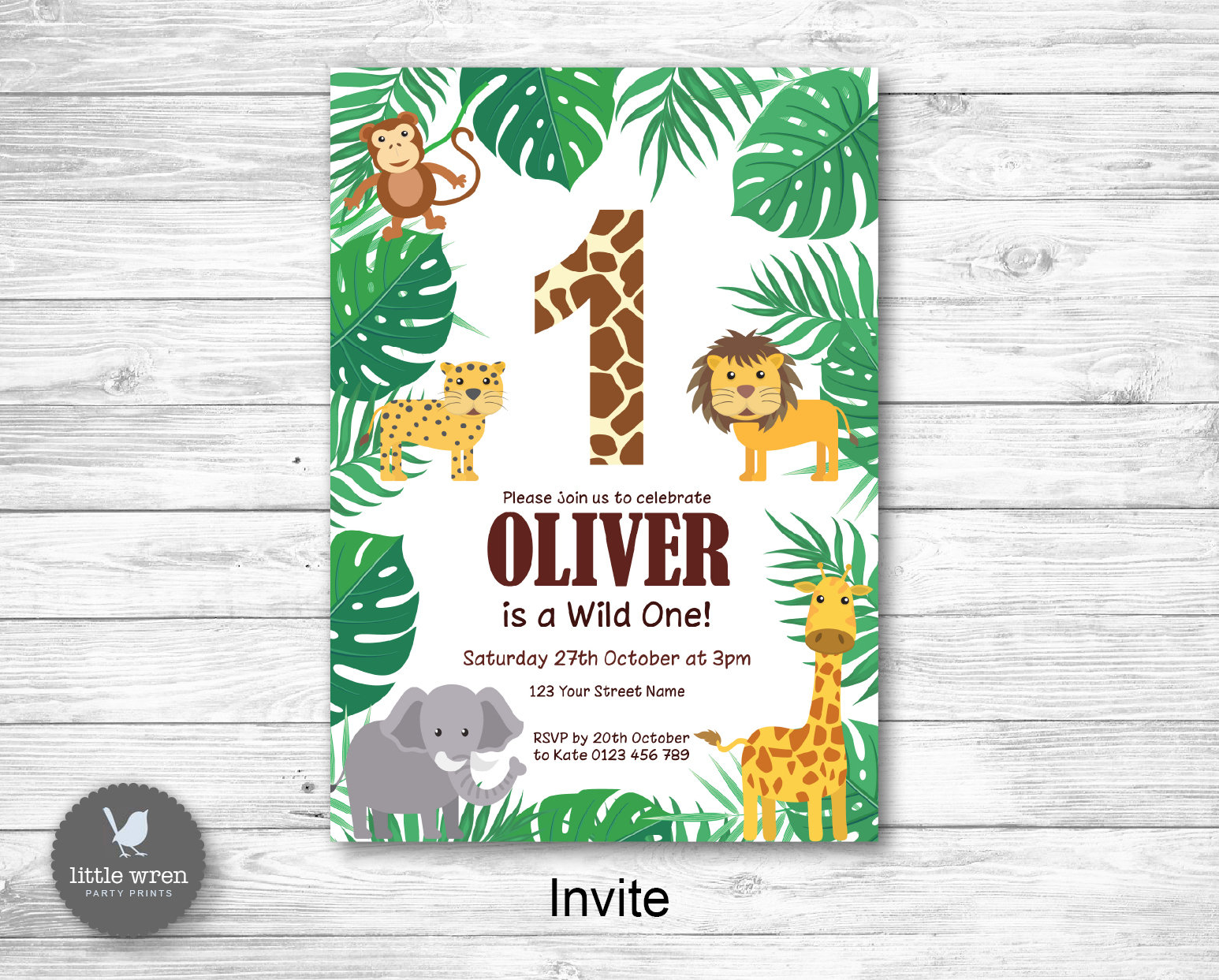 Jungle Invitation Jungle Invite Tropical Invitation Jungle | Etsy