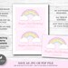 Rainbow Decorations, INSTANT DOWNLOAD, Pastel Party, Rainbow Invitation ...