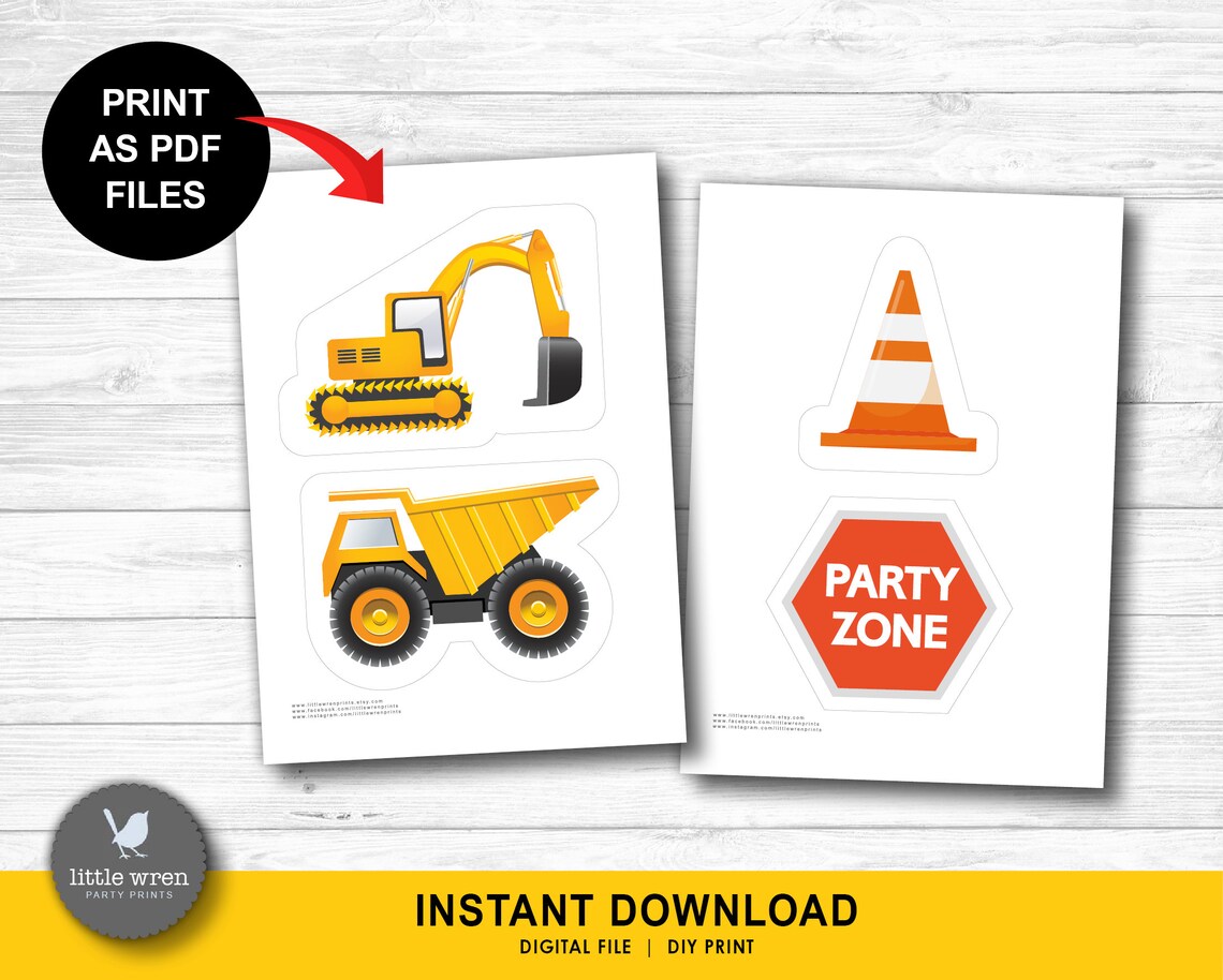 Construction Cake Topper Cake Bunting Cake Sign Custom Cake - Etsy Canada