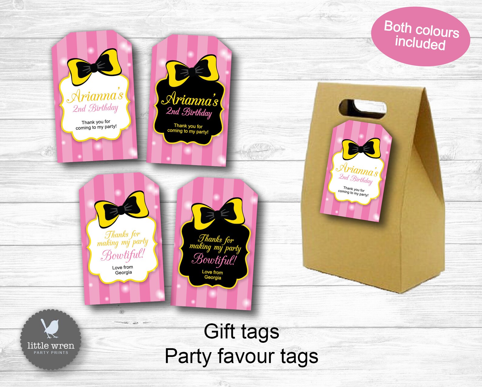 Emma Wiggle Gift Tags, INSTANT DOWNLOAD, Thank You, Favor Tags ...