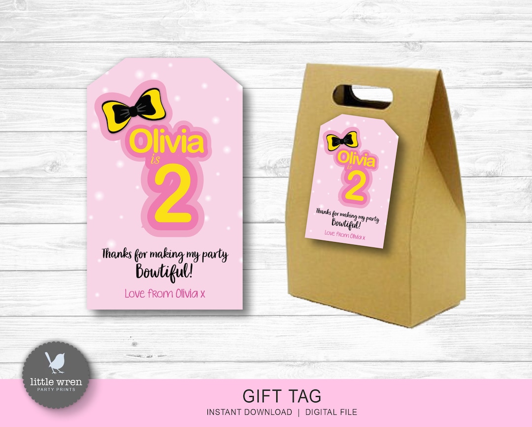 Emma Wiggle Gift Tags, INSTANT DOWNLOAD, Thank You, Favor Tags ...