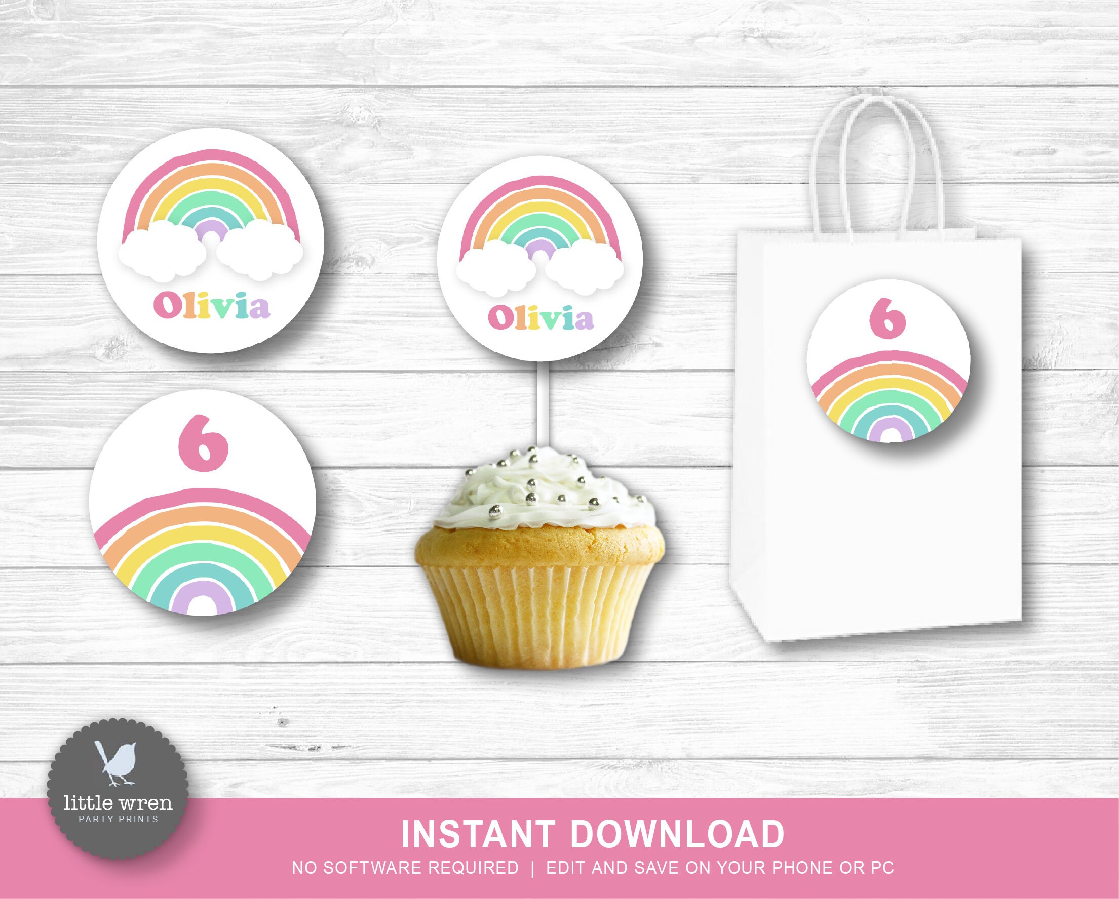 Rainbow Party Chalkboard, INSTANT DOWNLOAD, Milestone Board, Birthday ...