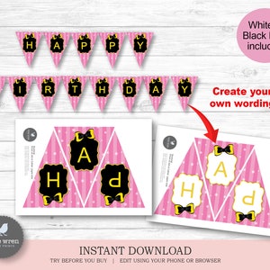 Emma Wiggle Bunting, INSTANT DOWNLOAD, Banner, Happy Birthday Sign ...