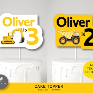 Construction Cake Topper, Construction Cake Sign, Cake Custom Cake ...