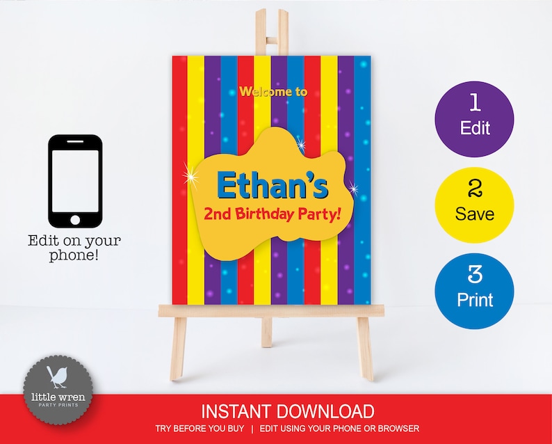 The Wiggles Welcome Sign INSTANT DOWNLOAD Wiggles Poster - Etsy