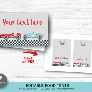 Racing Car Invitation, INSTANT DOWNLOAD, Vintage Car Invite, Roadster ...