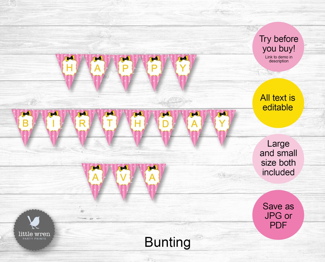 Emma Wiggle Bunting INSTANT DOWNLOAD Banner Happy Birthday - Etsy