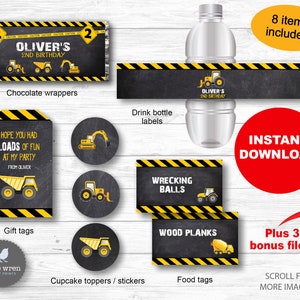 Construction Party Decorations, INSTANT DOWNLOADS, Construction ...
