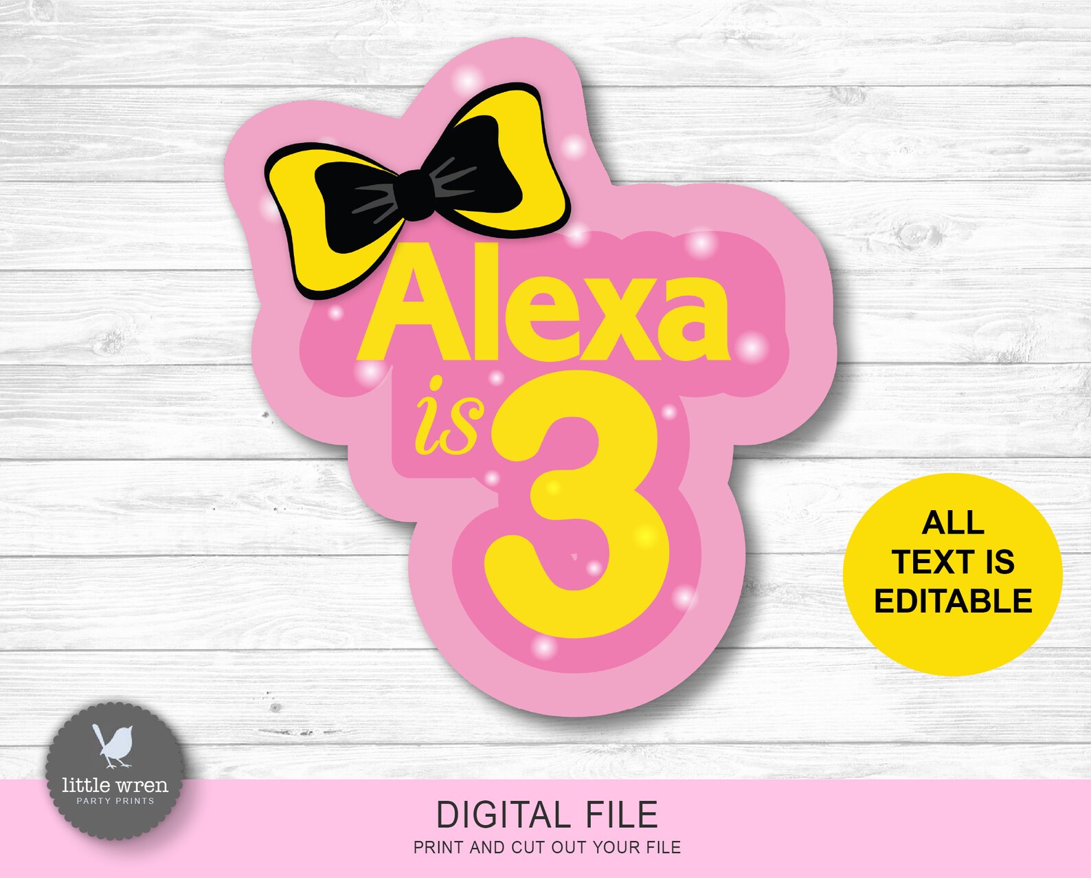 Emma Wiggle Cake Topper Cake Sign Birthday Party Emma Gift - Etsy