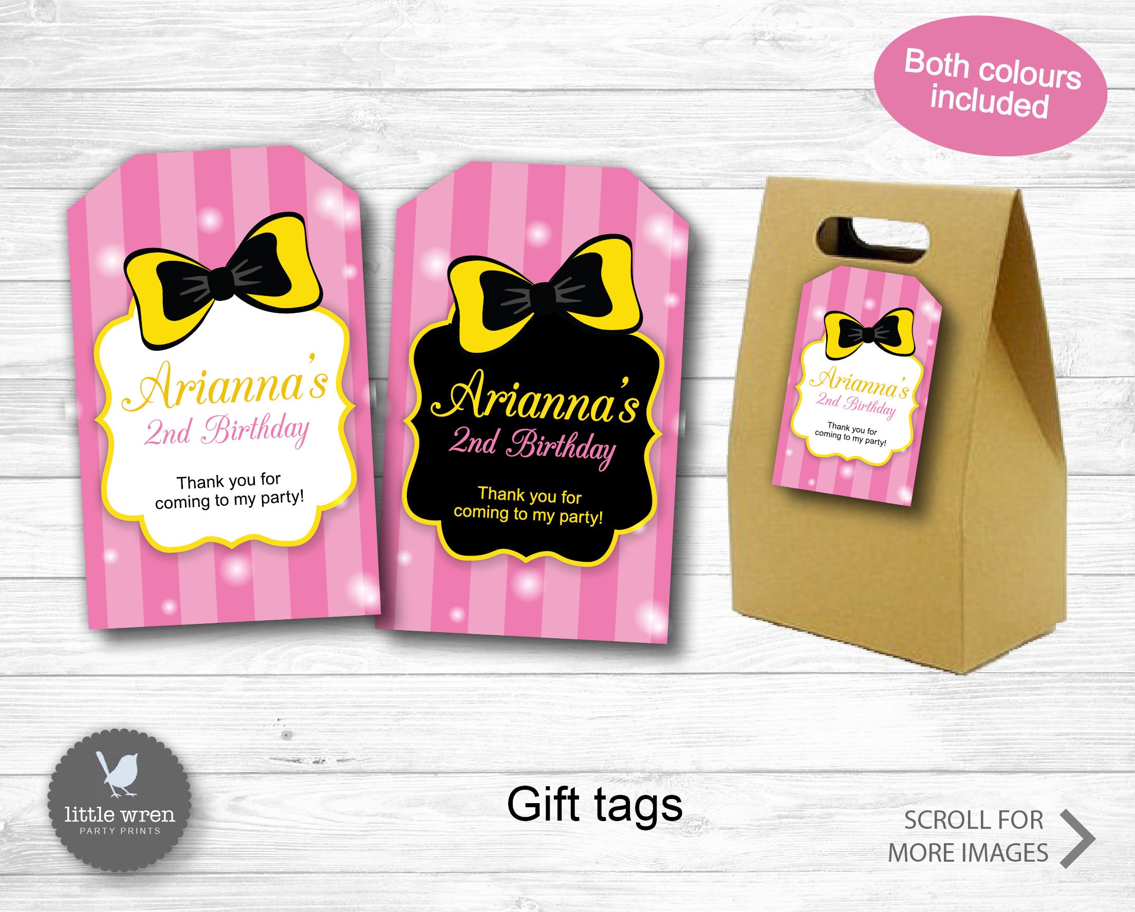 Emma Wiggle Gift Tags, INSTANT DOWNLOAD, Thank You, Favor Tags ...