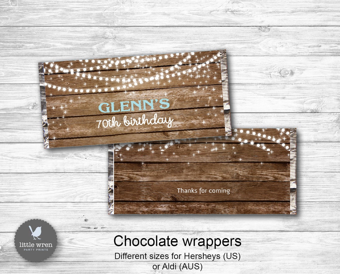 Rustic Invite, Fairy Lights Invitation, 30th Birthday, 40th Birthday ...