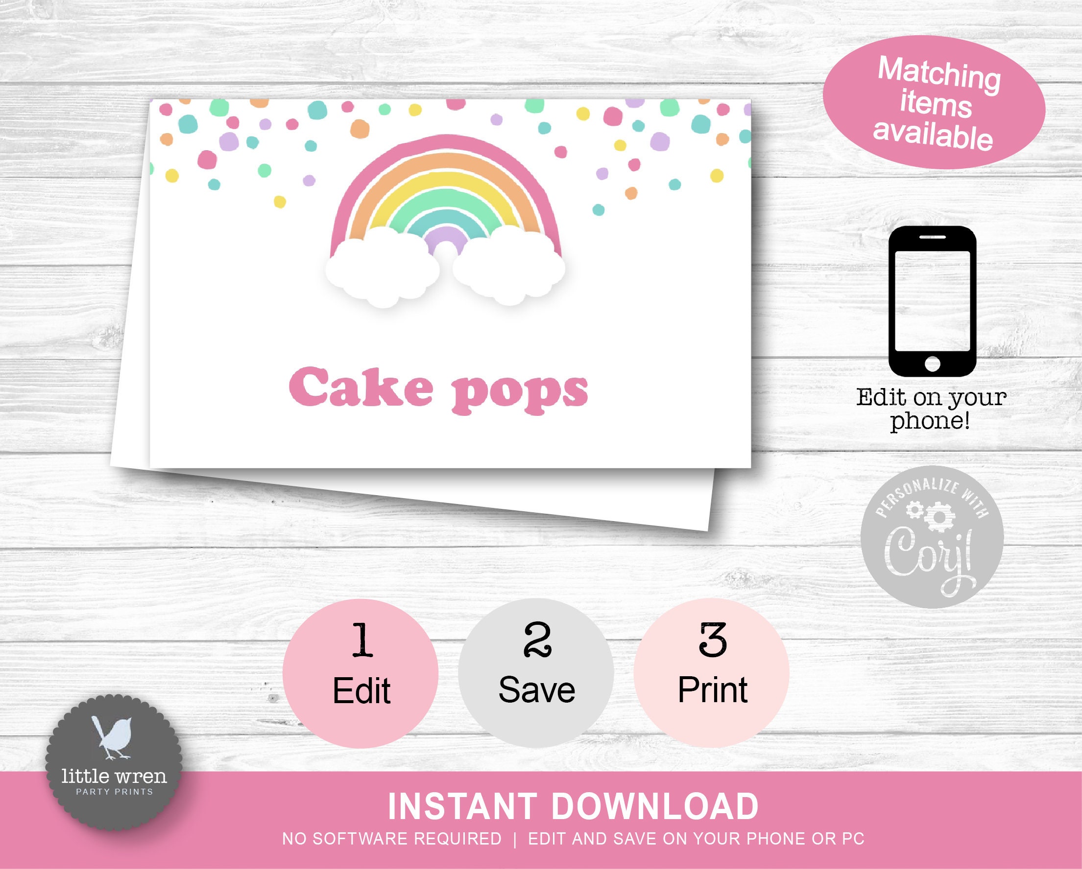 Rainbow Party Chalkboard, INSTANT DOWNLOAD, Milestone Board, Birthday ...