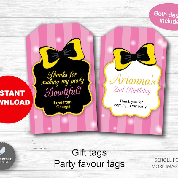 Goodie Bag Tags - Etsy