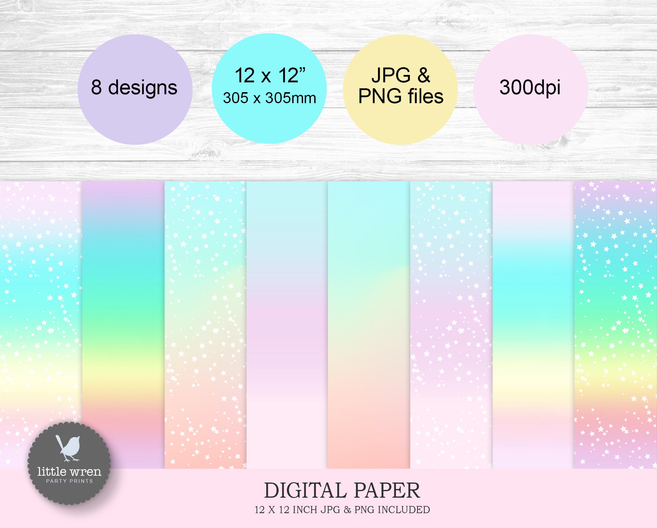 Rainbow Glitter Digital Paper INSTANT DOWNLOAD Rainbow | Etsy