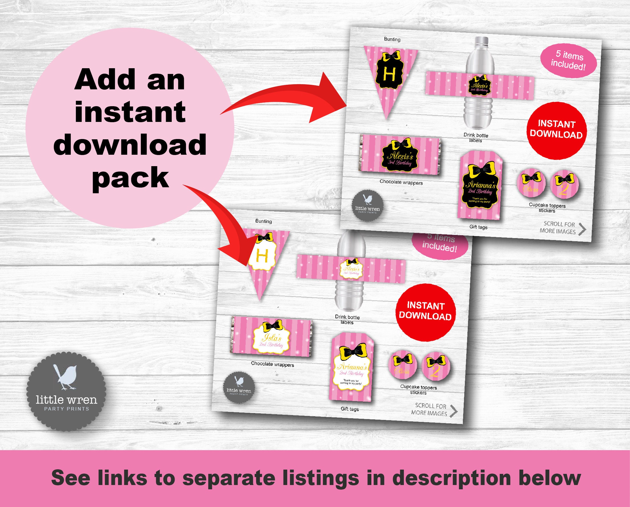 Emma Wiggle Gift Tags, INSTANT DOWNLOAD, Thank You, Favor Tags ...