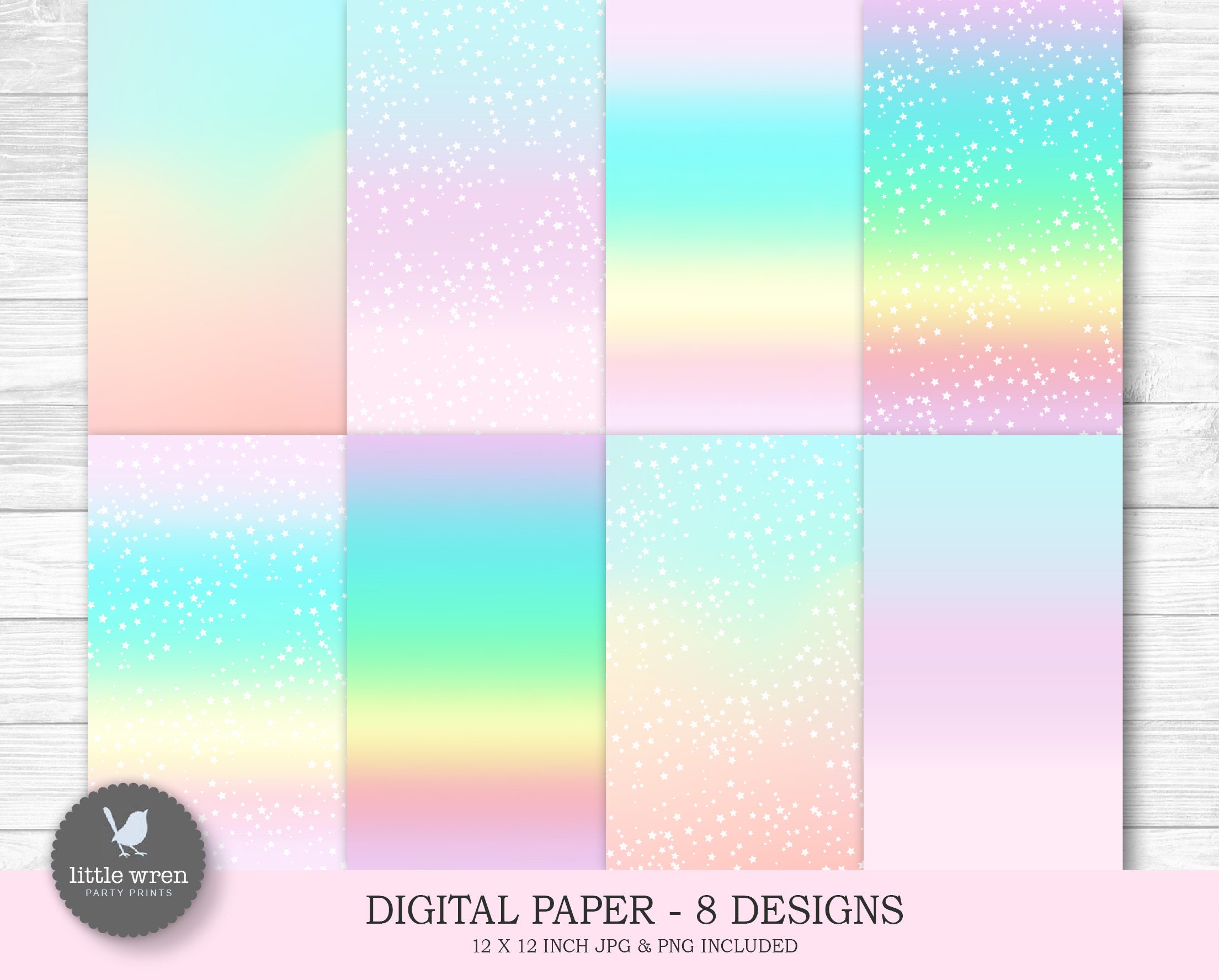 Rainbow Glitter Digital Paper INSTANT DOWNLOAD Rainbow | Etsy