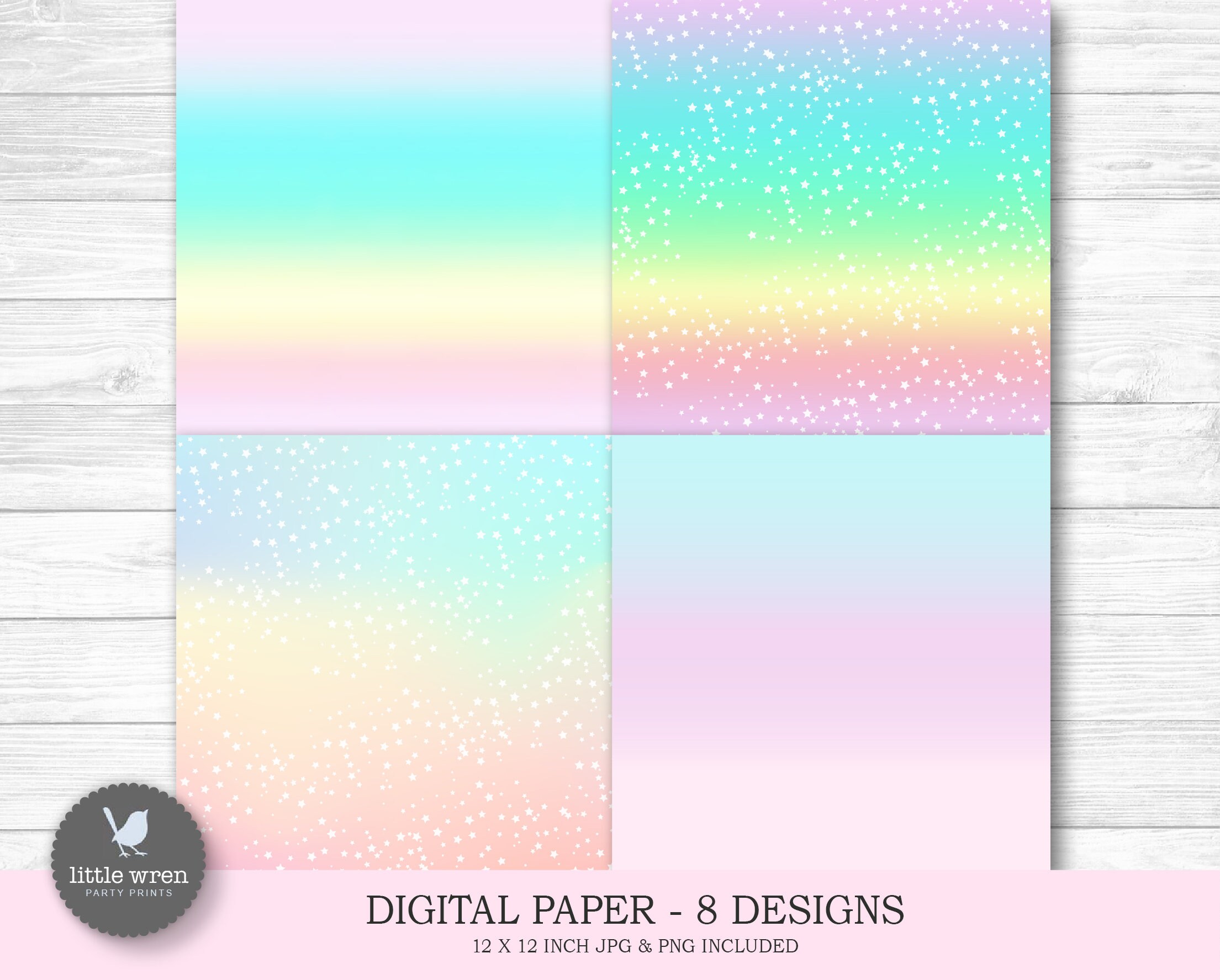 Rainbow Glitter Digital Paper INSTANT DOWNLOAD Rainbow | Etsy