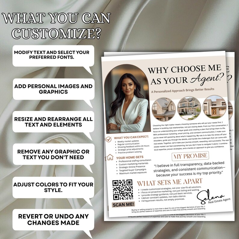 Editable Real Estate Flyer, Why Choose Me as Your Agent, Personalized ...