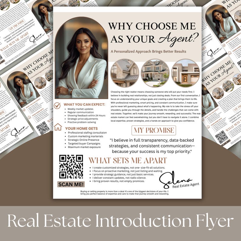 Editable Real Estate Flyer, Why Choose Me as Your Agent, Personalized ...