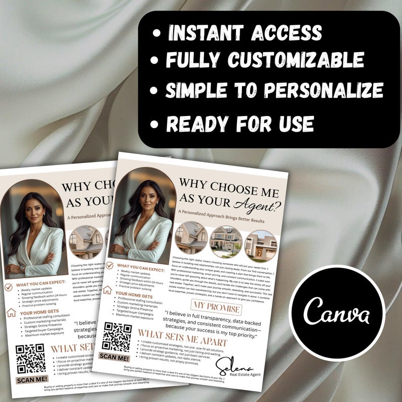 Editable Real Estate Flyer, Why Choose Me as Your Agent, Personalized ...