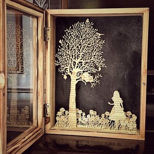 Alice in Wonderland Papercraft 3d Box Frame - Etsy