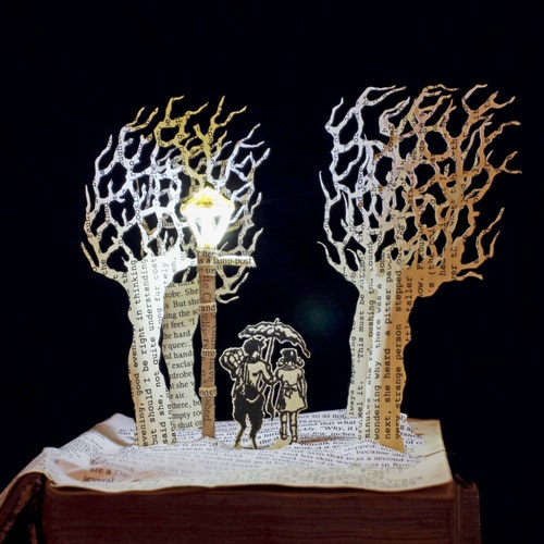 Mr Tumnus and Lucy at the Narnia Lamp Post Christmas Birthday - Etsy