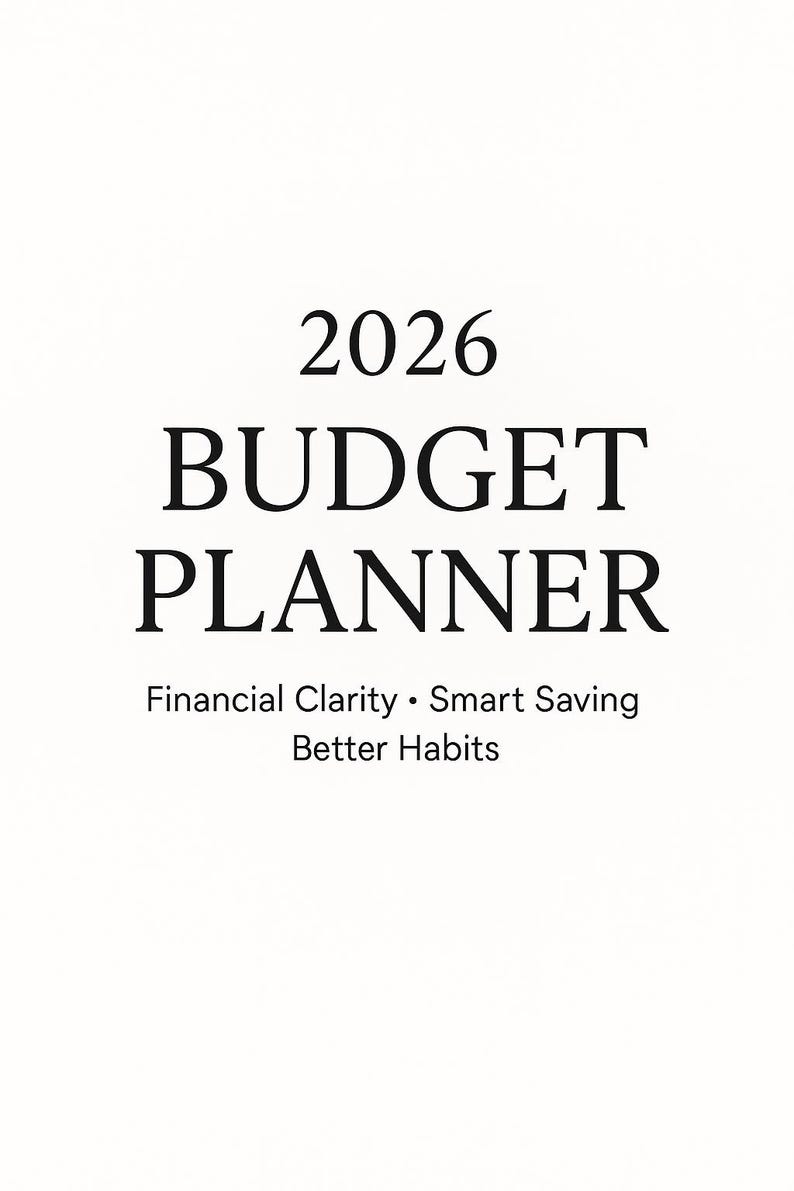 2026 Budget Planner | Printable Minimalist Finance Tracker (digital ...