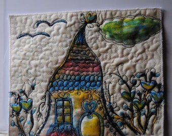 Fiber Art Collage - Etsy