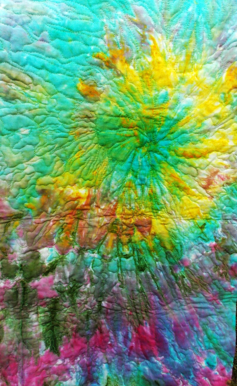 Landscape Fiber Art, Contemporary Art Quilt- Tie Dyed Art Quilt ...