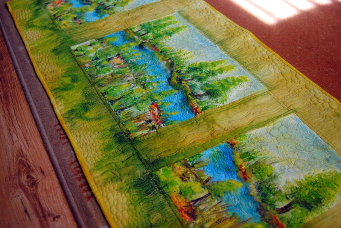 Contemporary Art Quilt, Modern Art Quilt Riverside Art Quilt ...