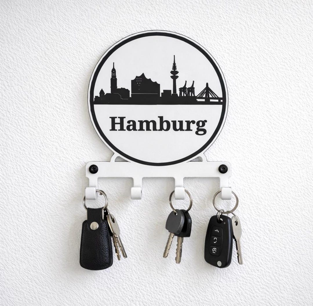 Hamburg Skyline Key Holder – STL File for 3D Printing – Digital ...