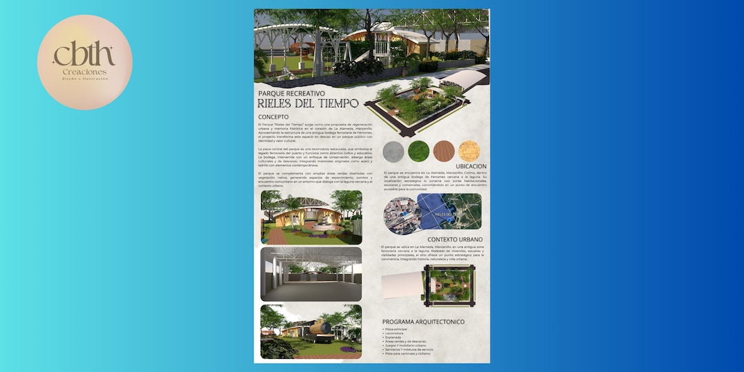 Editable Architectural Sheet in Canva – Urban Project Panel ...